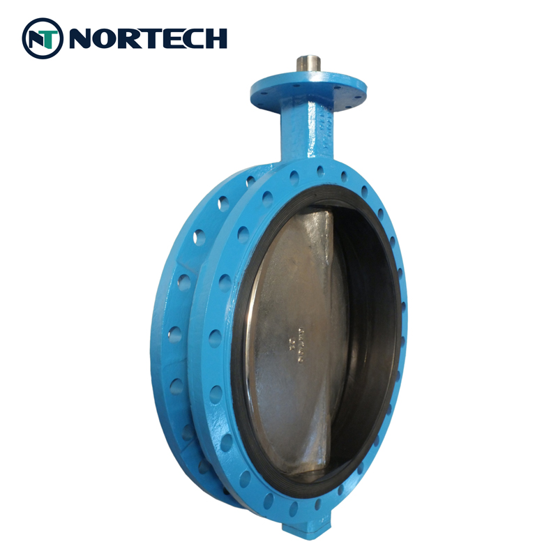 China Type U butterfly valve U type flange motorized butterfly valve ...